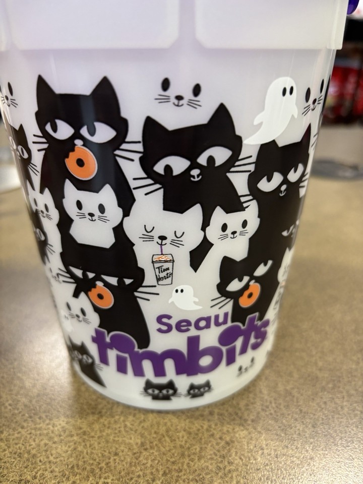 TIM HORTONS TIMBITS HALLOWEEN BUCKET 2025 Black Cat | eBay