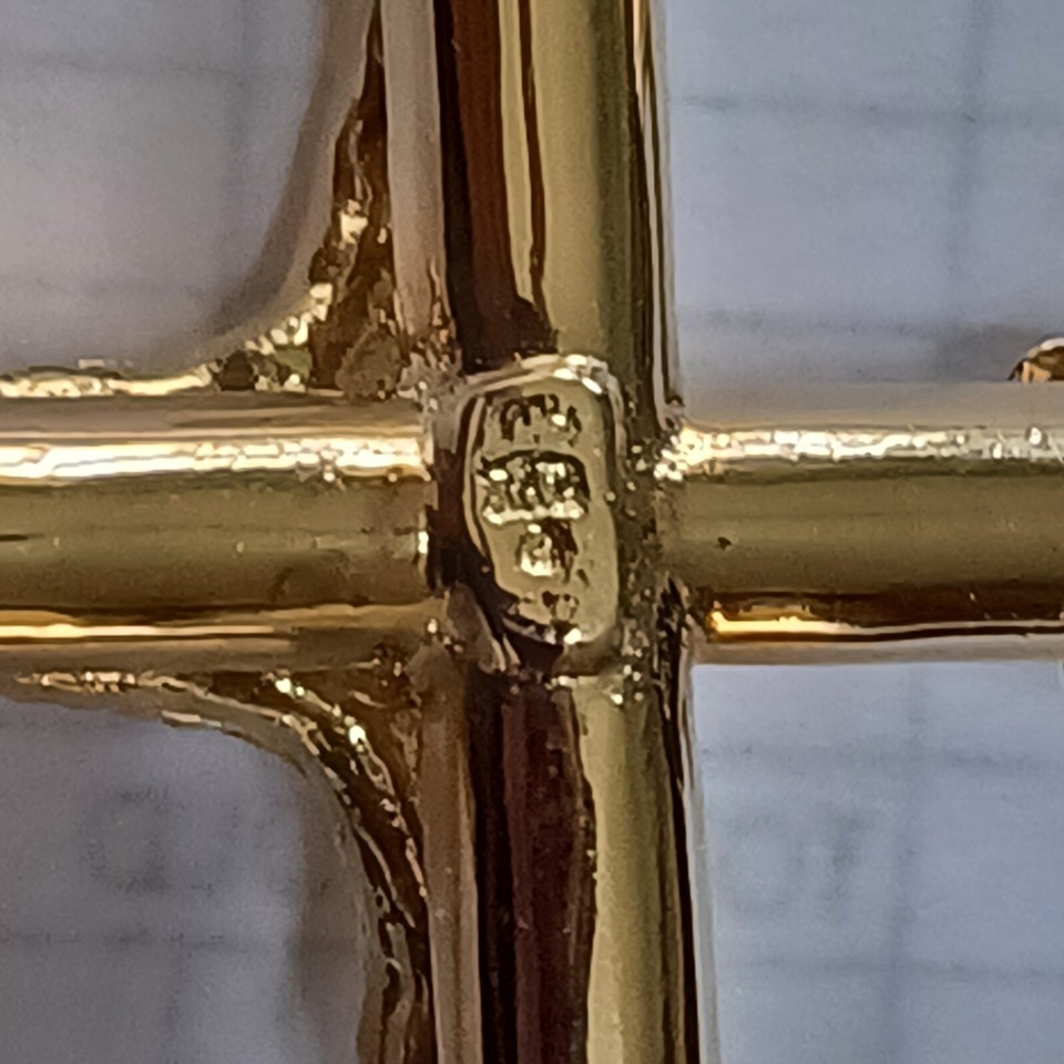 18K Solid Yellow Gold Crucifix Cross 3" Heavy | eBay