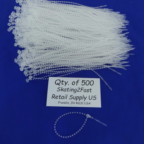 500 Clear 5" Adjustable Security Loop Tagging Fasteners Lock Pin Tag ...