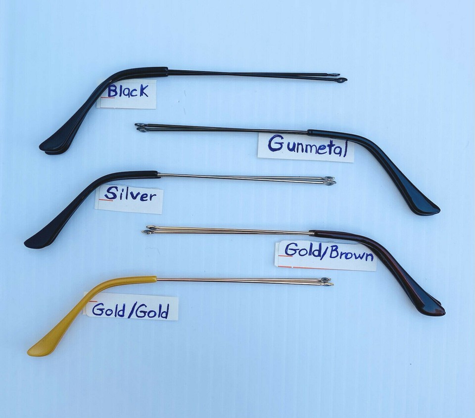 Replacement Temples Arms for Ray Ban Aviator Sunglasses & Glasses 135mm ...