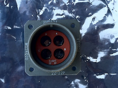 Flight MS3402D22-22P Mil Spec Circular Connector NSN 5935-01-171-9431 ...