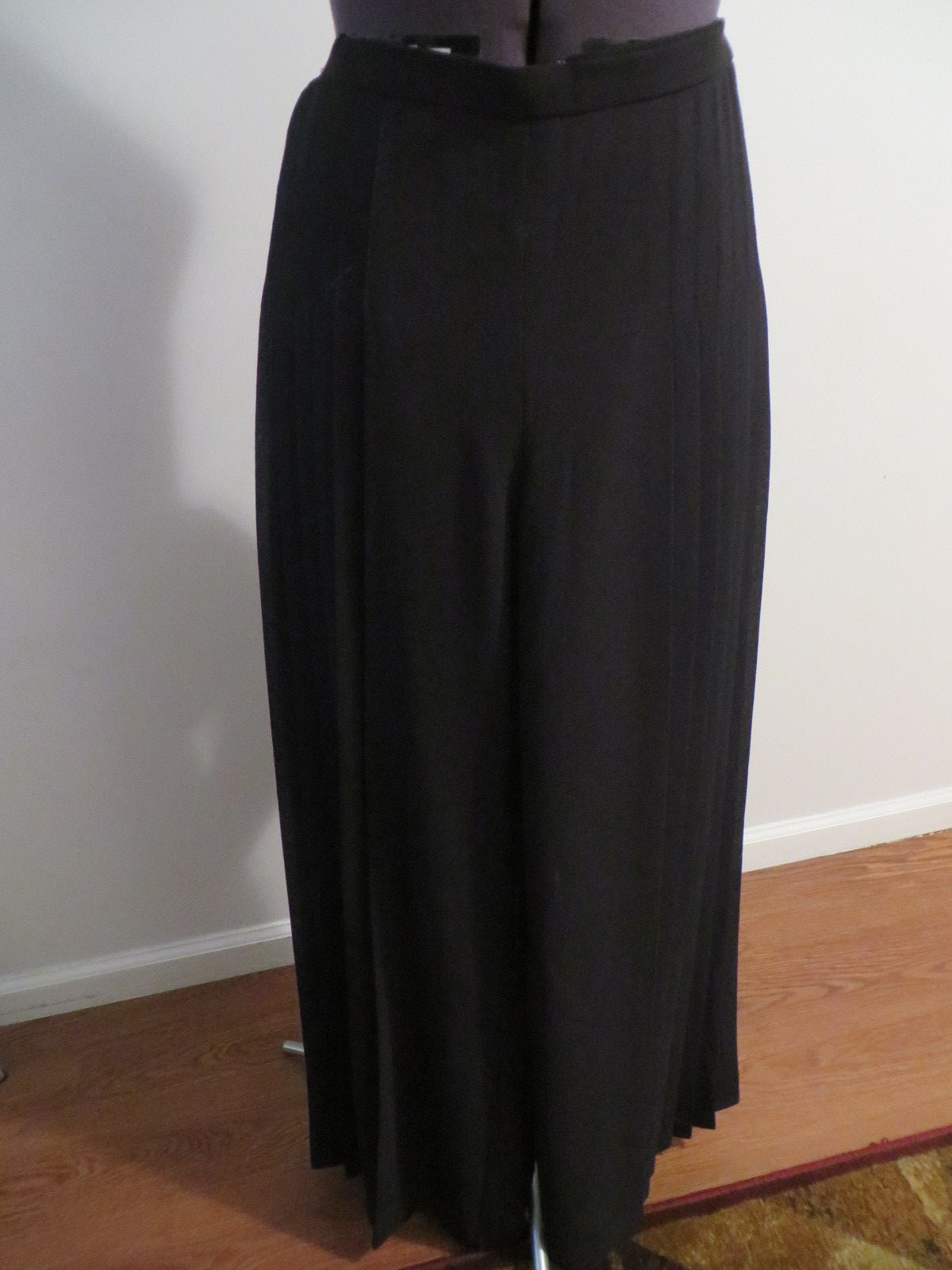 Nueva knife pleats sheer palazzo evening wide leg fo… - Gem