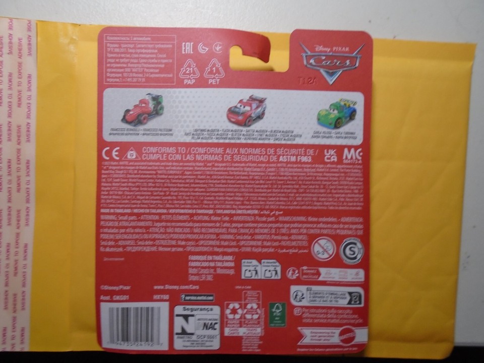 DISNEY PIXAR CARS, MINI RACERS, DIECAST ( FLASH MCQUEEN, BERNOULLI ...