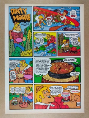 1971 Hormel Dinty Moore Beef Stew cartoon comic art vintage print Ad | eBay