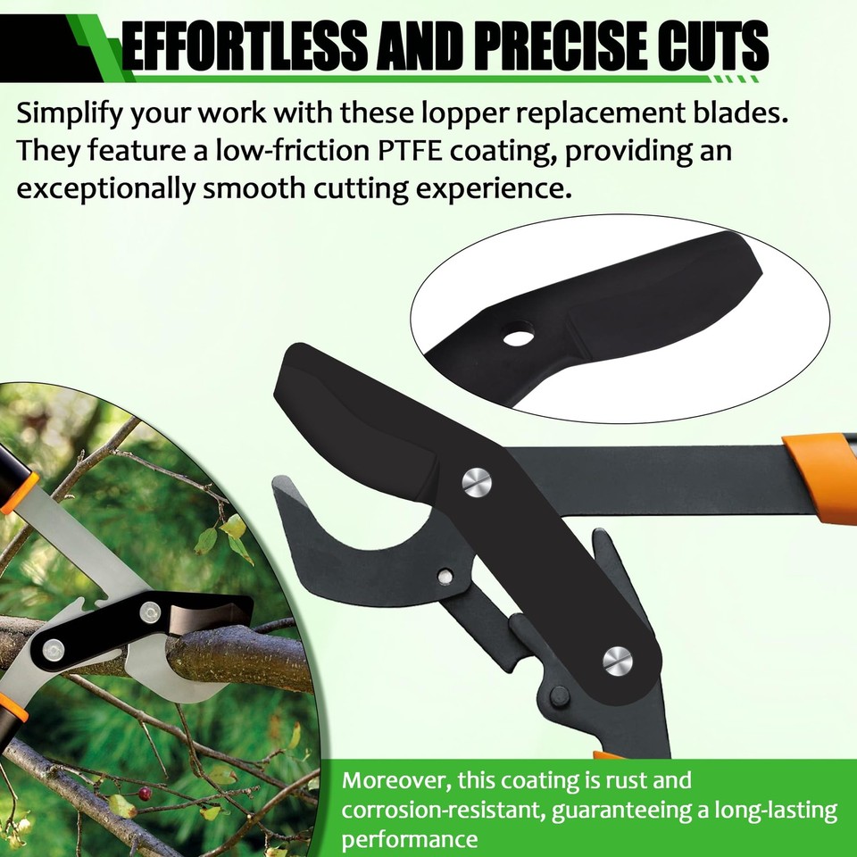 (2-Pack) Steel Blade with Fiskars Loppers - Loppers Large Blade for ...