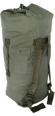 Military Duffle Bag Rucksack Olive Green Nylon Heavy Duty Army Duffel ...