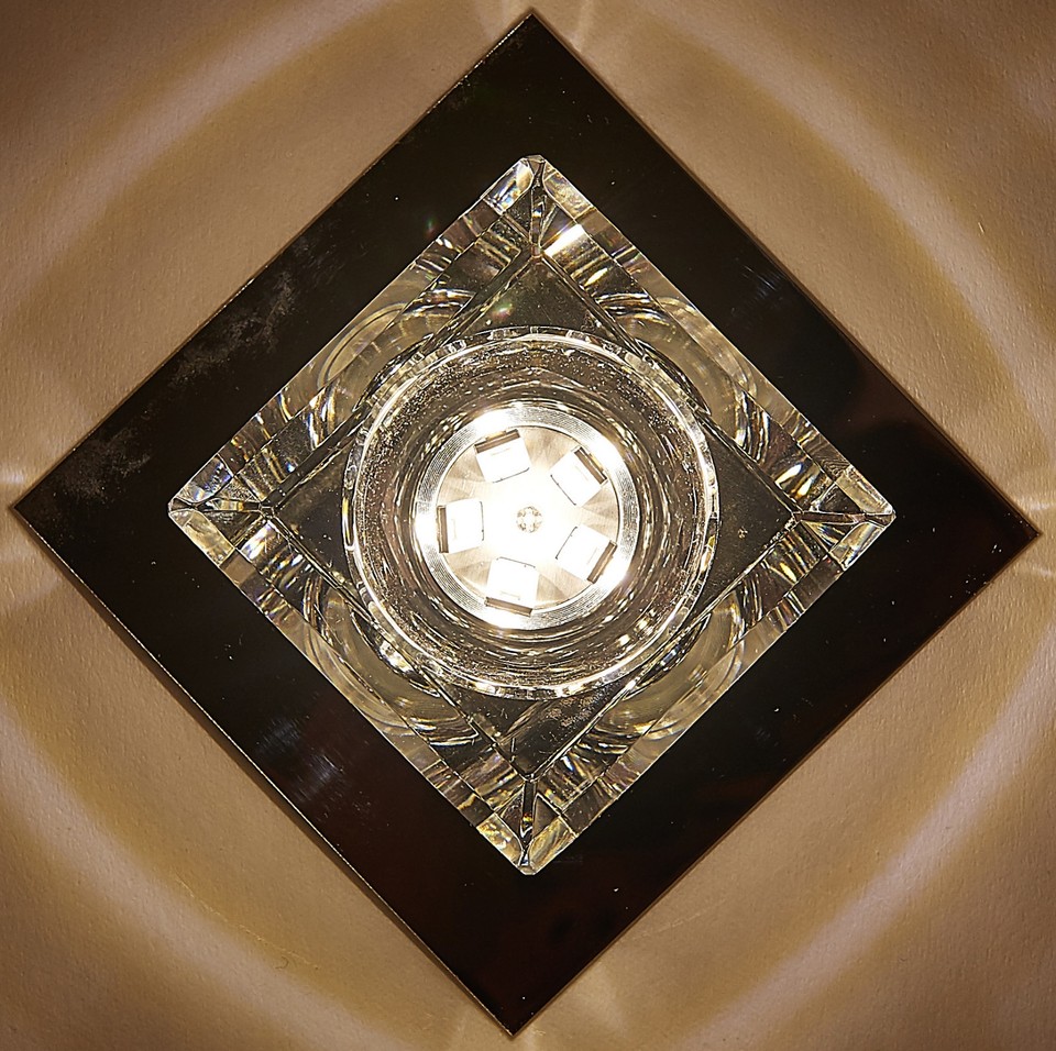 SQUARE 3w/5w Crystal LED Ceiling Chandelier Spotlight Downlight Warm ...