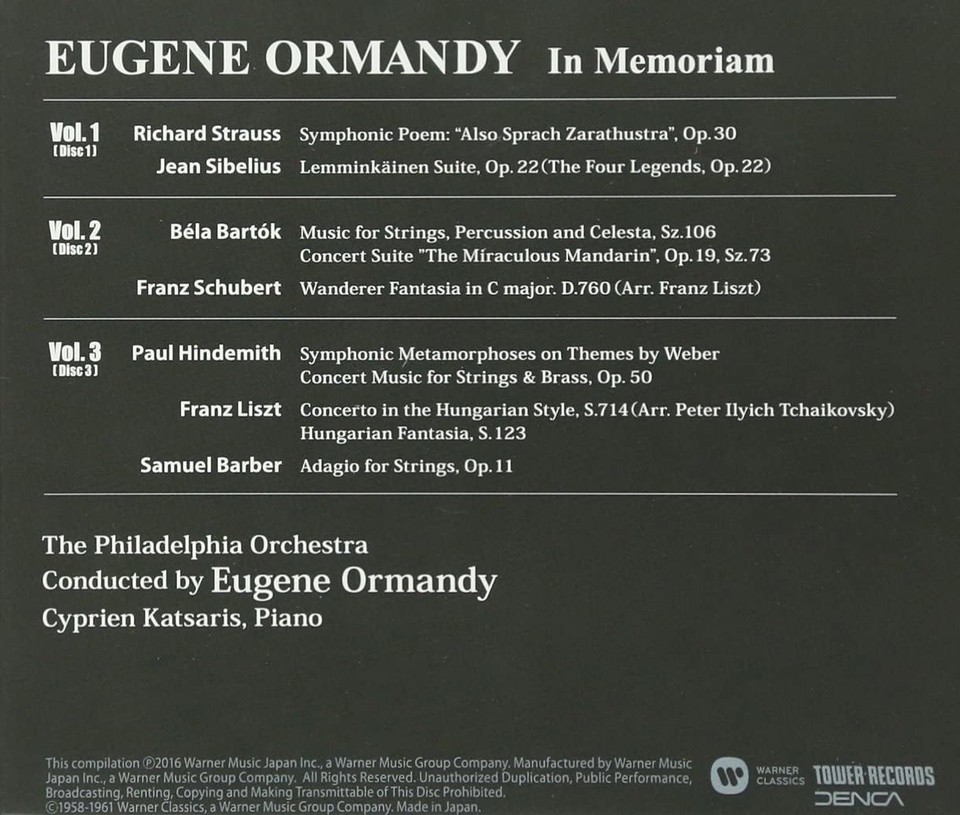 Eugene Ormandy In Memoriam HB | eBay