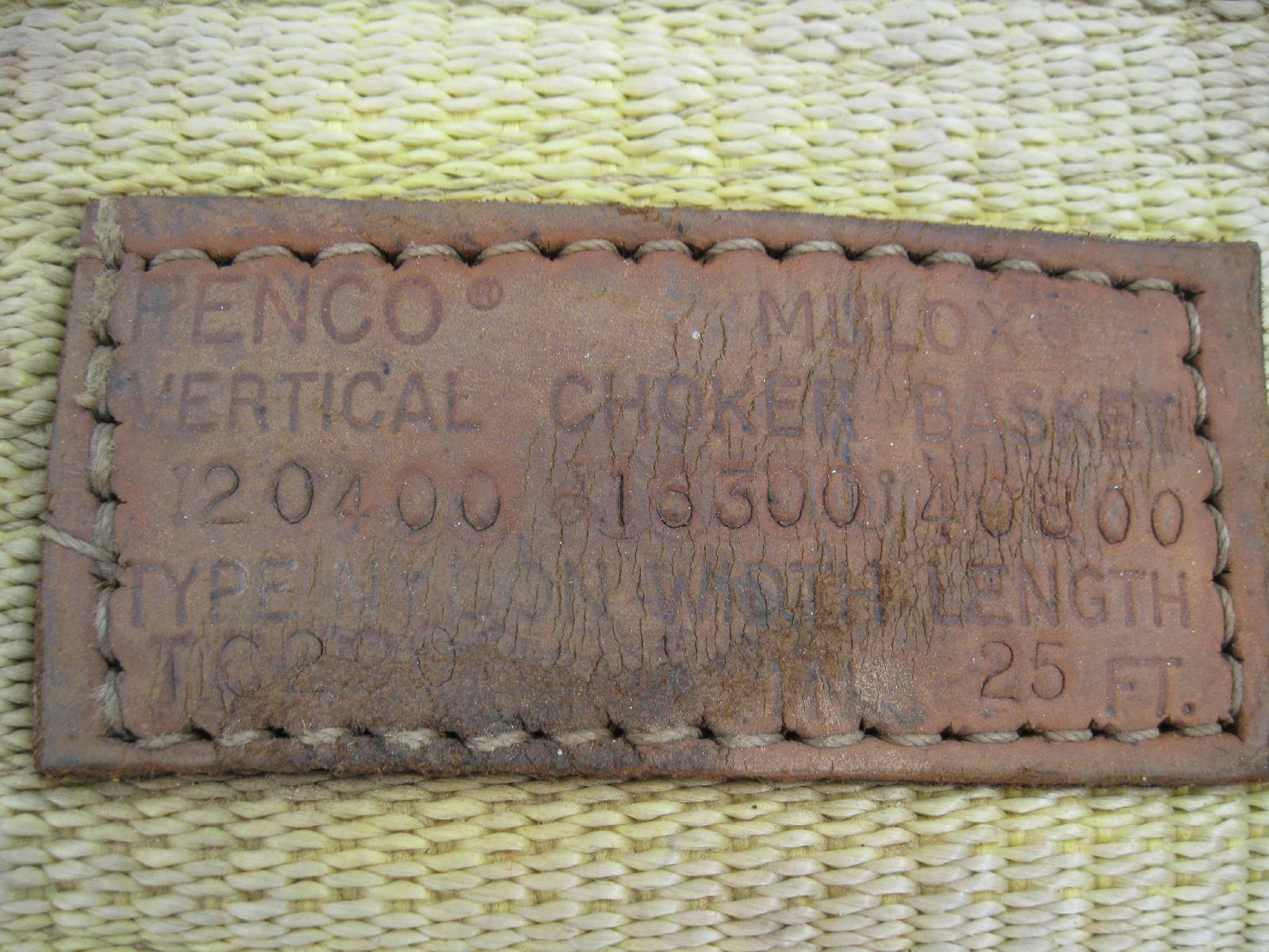 Penco Mulox Sling Heavy Duty 25ft Vertical Choker Basket Strap | eBay