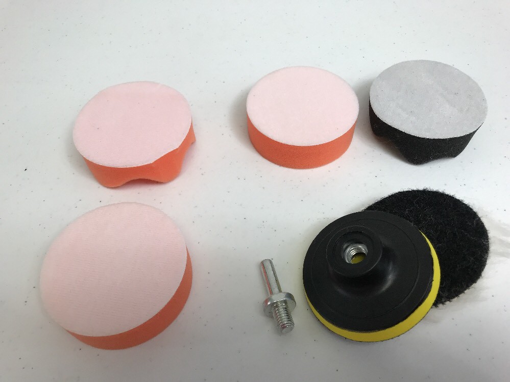 7Pcs 3inch Polishing Kit Sponge Foam Buffer Car HEADLIGHTS Buffing Pad ...