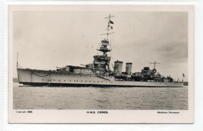 HMS CERES: Naval shipping postcard (C82184) | eBay