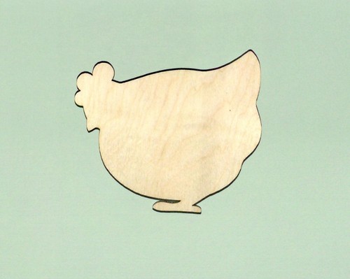 Hen Chicken Unfinished Wood Shape Cut Out H11253 Laser Crafts Lindahl ...