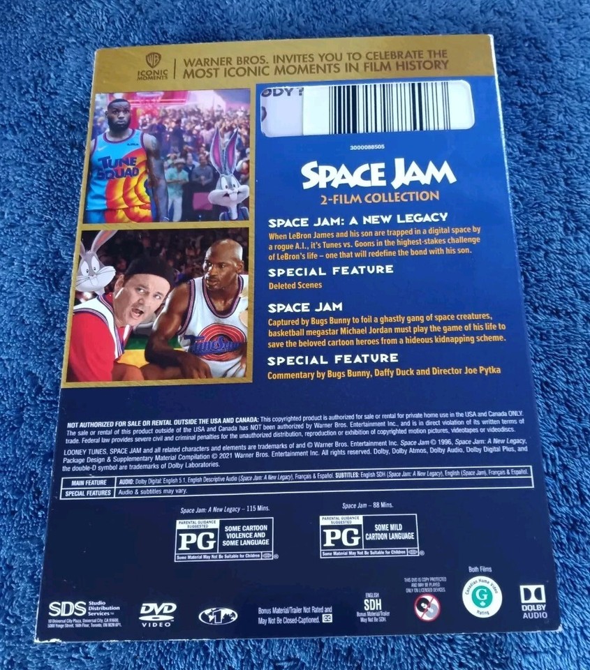 Space Jam 2-Film Collection DVD New Sealed Slipcover Looney Tunes ...