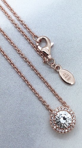 NEW Authentic PANDORA Rose Gold Classic Sparkle Elegance Chain Necklace ...