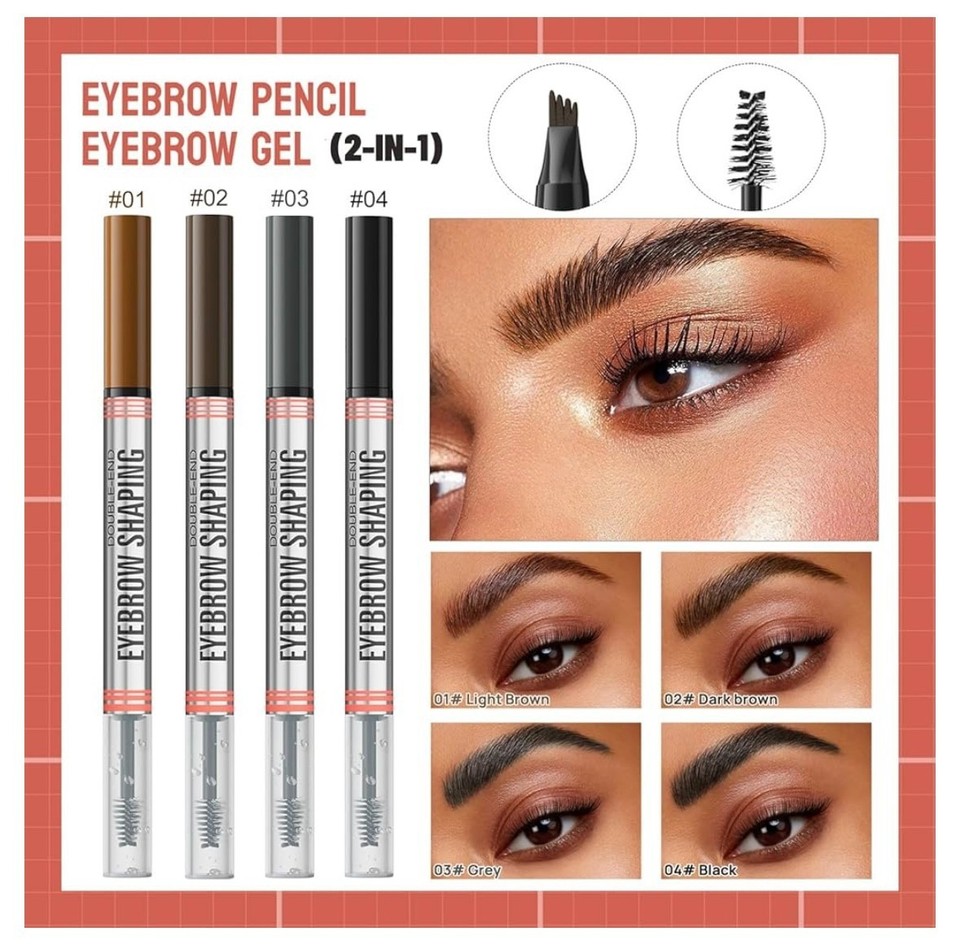 Microblading Eyebrow Pen, Eyebrow Pencil, 2 in 1 Dual-Ended Pencil ...