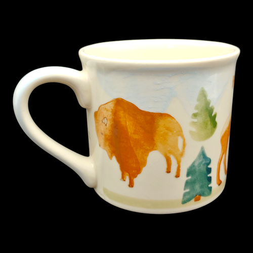 Hartstone Pottery High Country Coffee Mug - 14oz Large Bear Cubs Moose ...