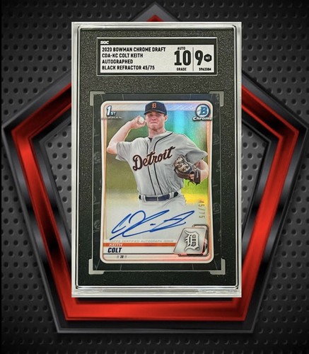 Colt Keith *45/75* Auto 2020 1st Bowman Chrome Black Refractor *SGC 9 ...