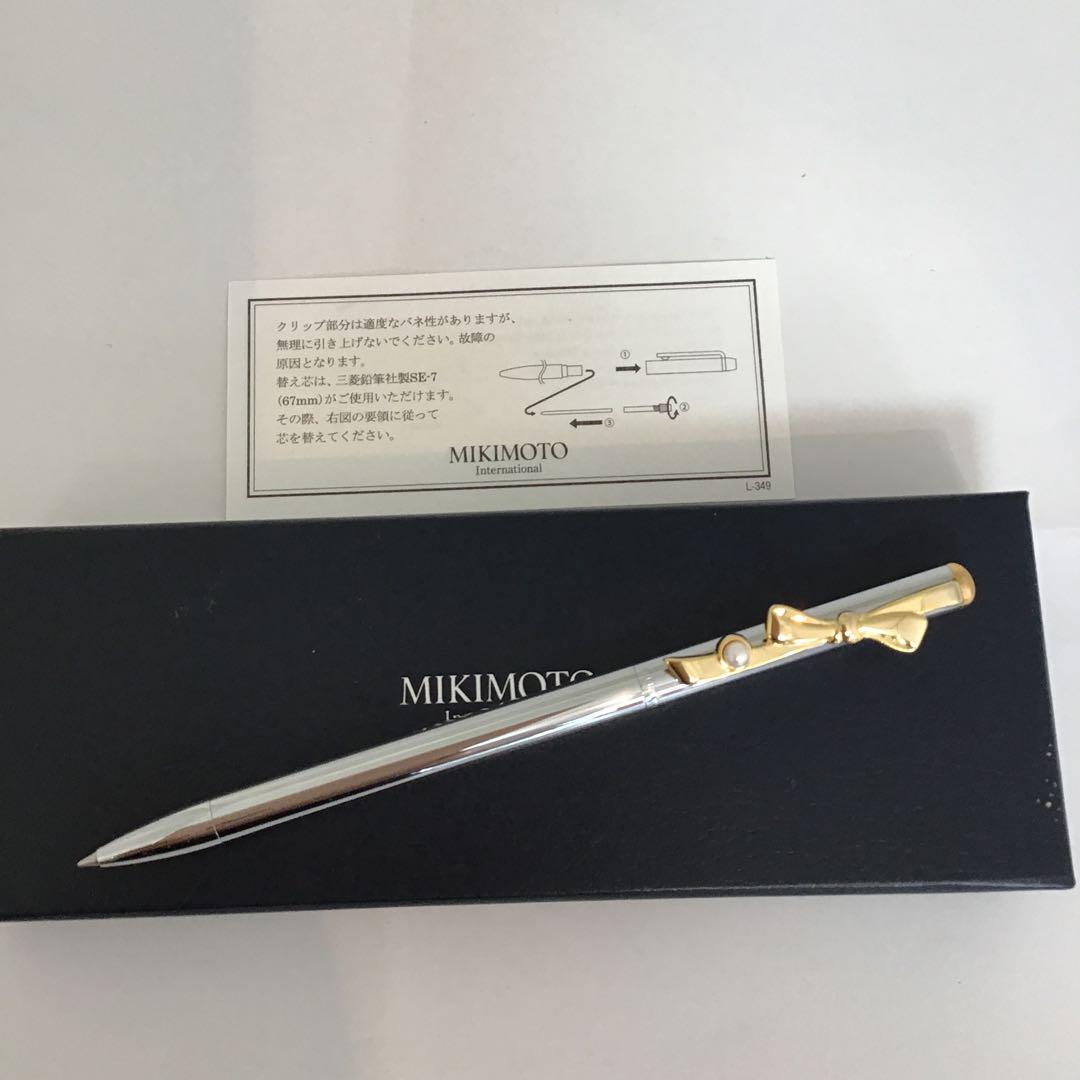 MIKIMOTO Pearl Ballpoint Pen Pearl on Ribbon Design Japan | eBay