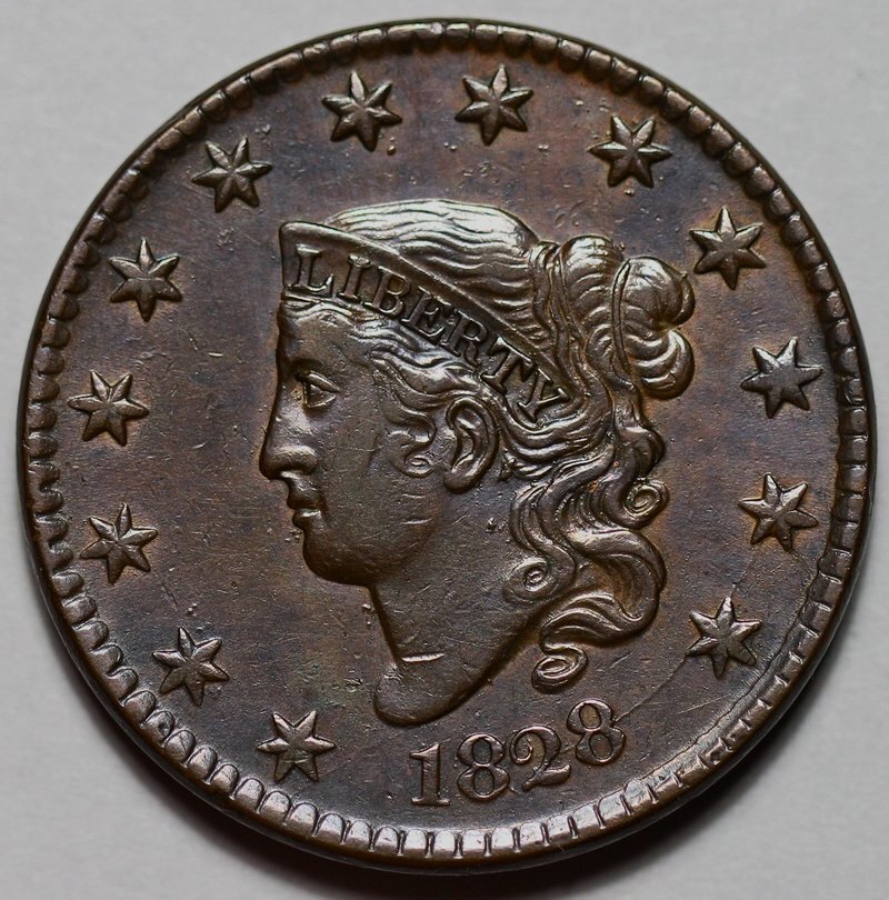 1828 Coronet Head Large Cent - Large Narrow Date - US 1c Copper Coin | eBay