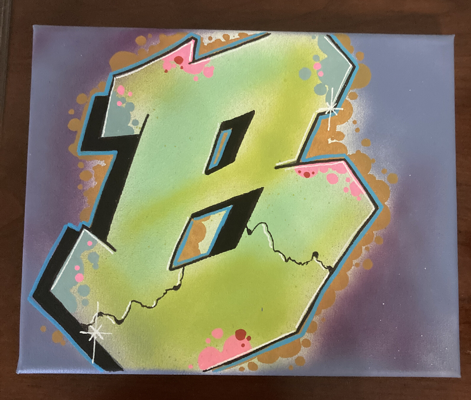 B In Bubble Graffiti Letters