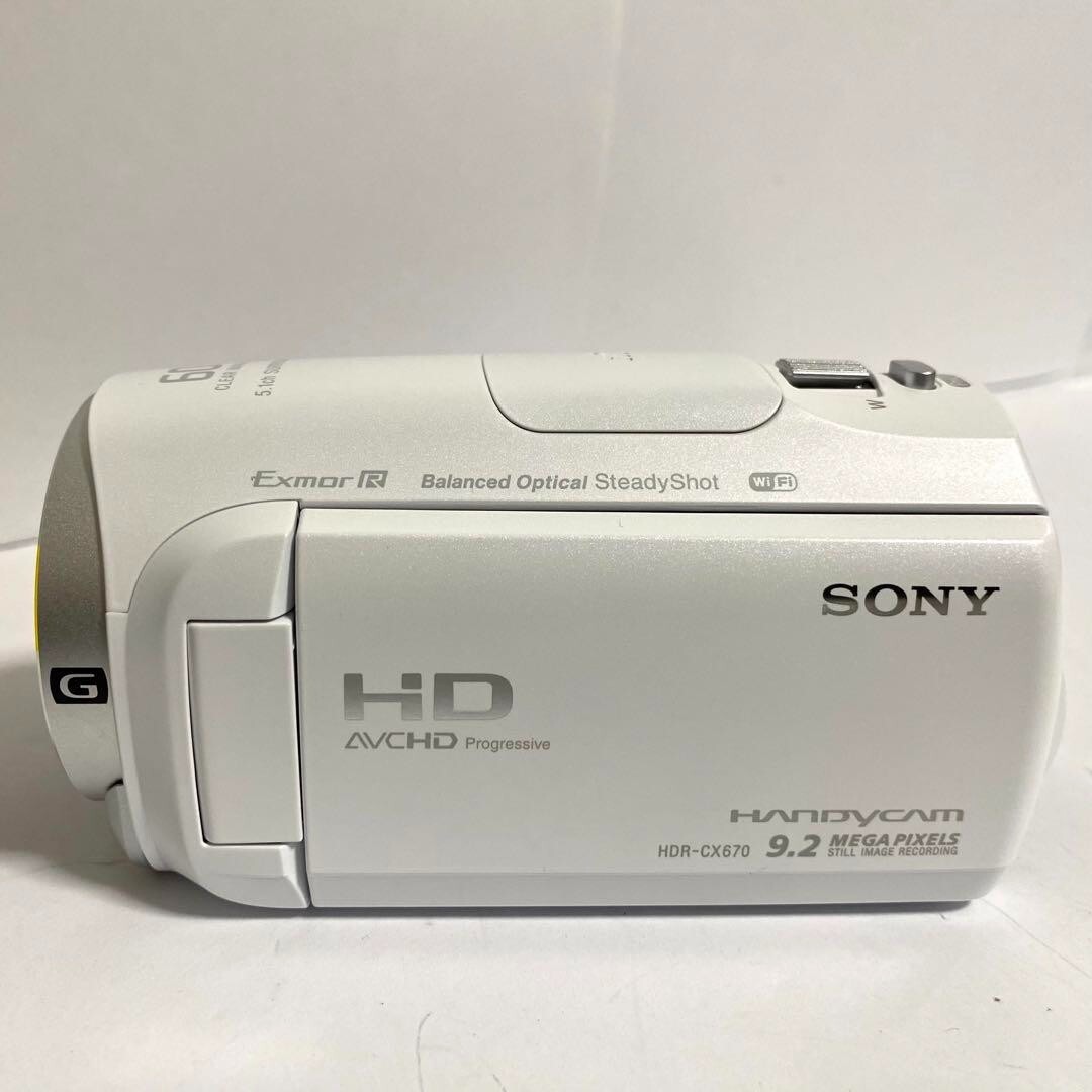 SONY HDR-CX670 HD Digital Video Camera White Wi-Fi 25.1MP SONY HDR-CX670 HD Digital Video Camera White Wi-Fi 25.1MP
