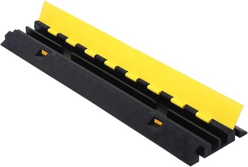 2 Channel Cable Protector Ramp Rubber Electrical Wire Cover Ramp Guard ...