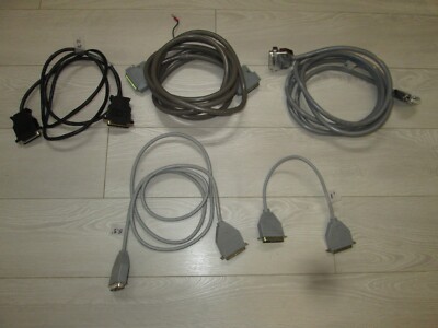 5 Vintage 25 Pin Computer Cables DB25 Includes 2 Apple Macintosh Cables ...