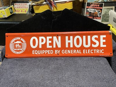 Vintage Stout Sign Co. (GENERAL ELECTRIC: Open House) Metal Advertising ...