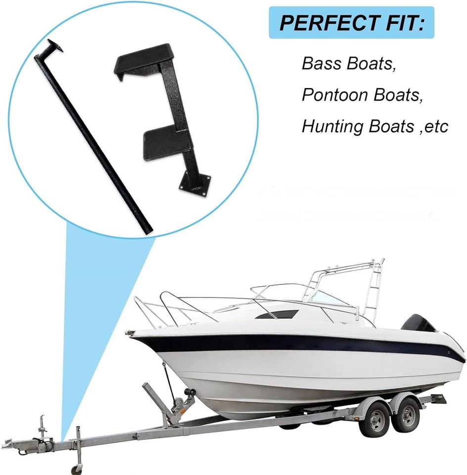 Dual Step Boat Trailer Steps for The Tongue with Handle, Universal Fit ...