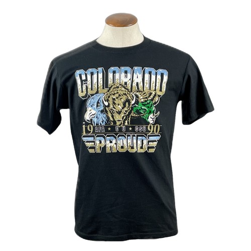 VTG 1990 LARGE Colorado Proud CU CSU AFA Black Single Stitch T Shirt | eBay