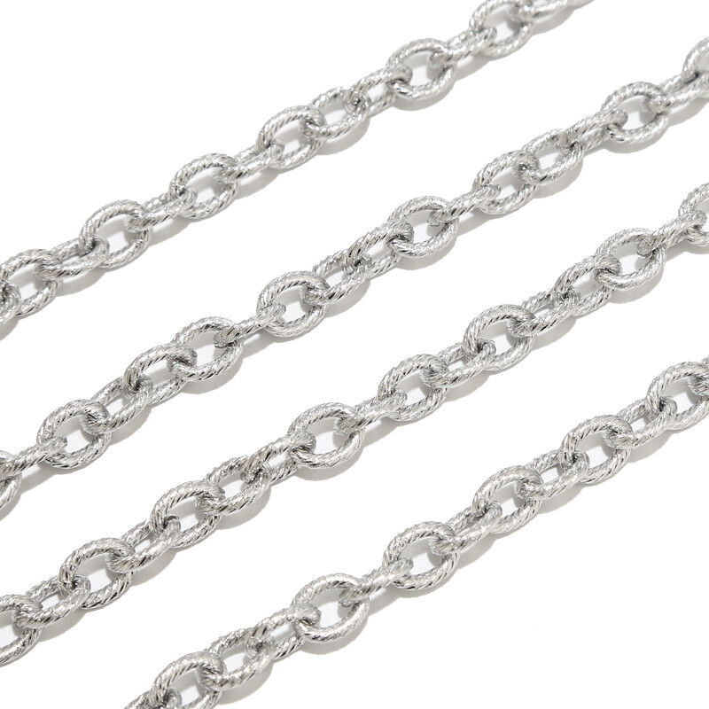 2meters 8.5mm Stainless Steel Chunky Textured Circle Chain Heavy Thick ...