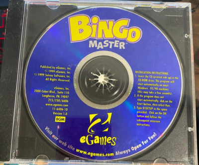 Bingo Master - PC CD-Rom - Game Disc Only - eGames 2001 | eBay