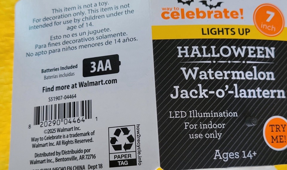 Walmart Summerween Watermelon Jack O Lantern Summer Halloween Pumpkin ...