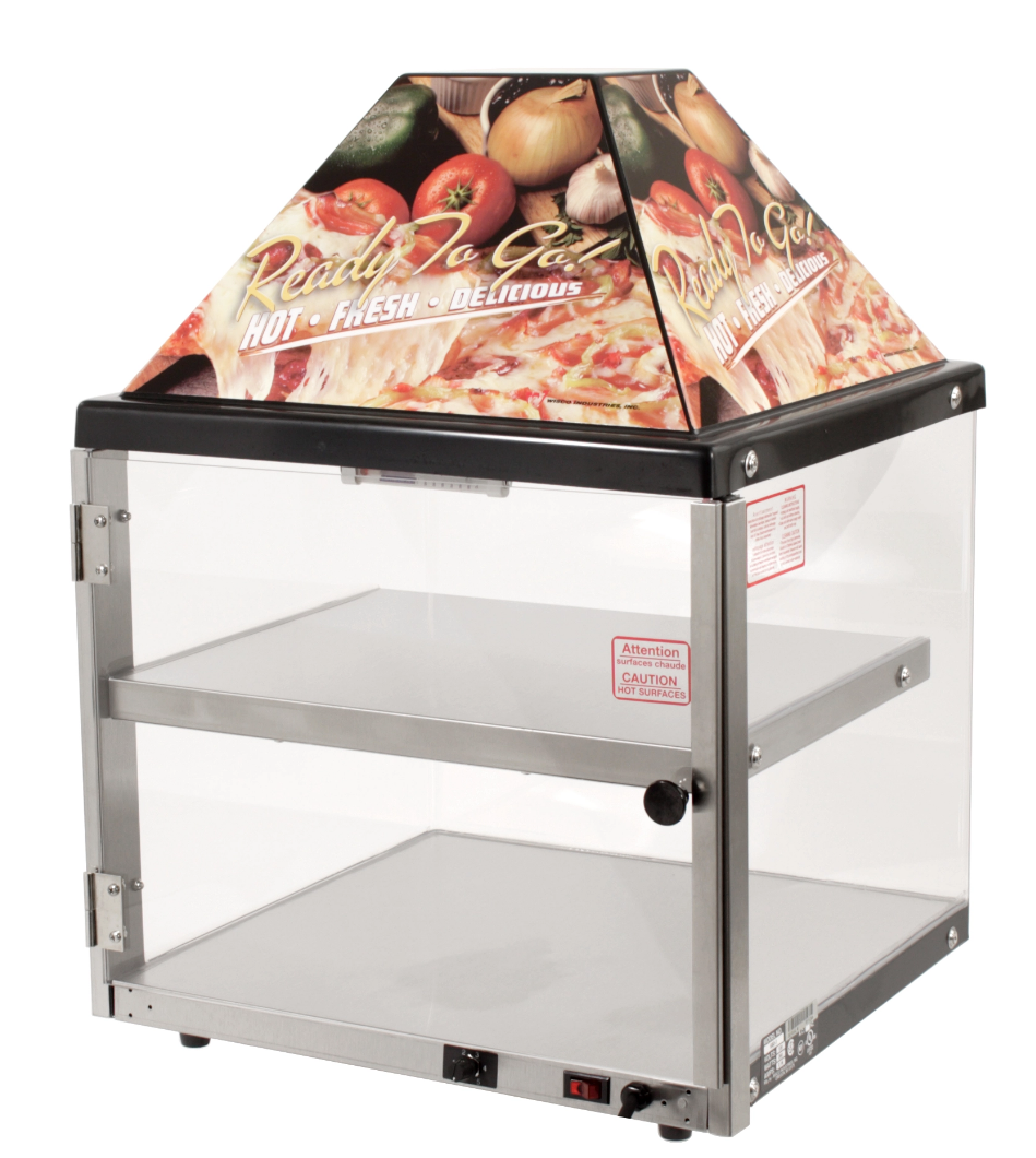 Wisco 680-1 Countertop Pizza Display Food Warmer Heated Cabinet 2 Shelf ...