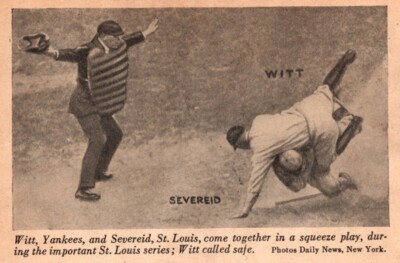 1922 New York Yankees St. Louis Browns Hank Severeid Whitey Witt ...