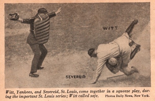 1922 New York Yankees St. Louis Browns Hank Severeid Whitey Witt ...