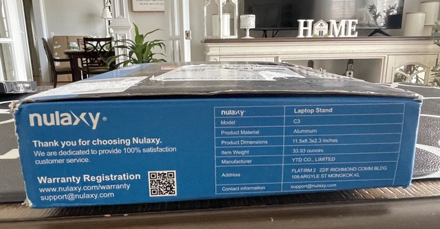 Nulaxy Gray Aluminum Desktop Laptop Stand Model C3 notebook riser up to ...