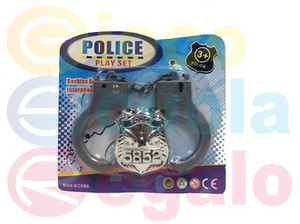 Manette e Distintivo Polizia Giocattolo in Plastica Bambino ...