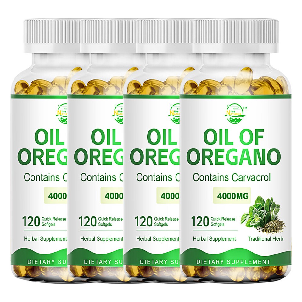 Oregano Oil 4000mg Softgels Capsules Caps Pills Contains Carvacrol ...