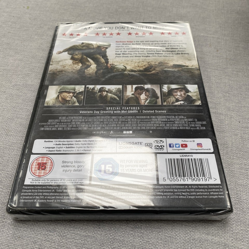 Hacksaw Ridge (DVD, 2017) 5055761909197 | eBay