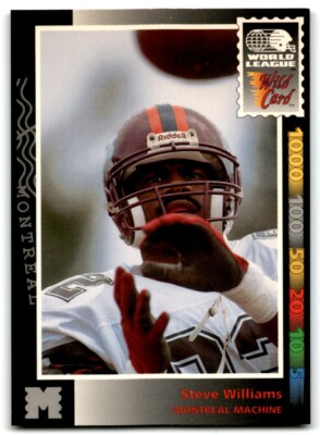 1992 Wild Card WLAF Steve Williams Montreal Machine #3 | eBay
