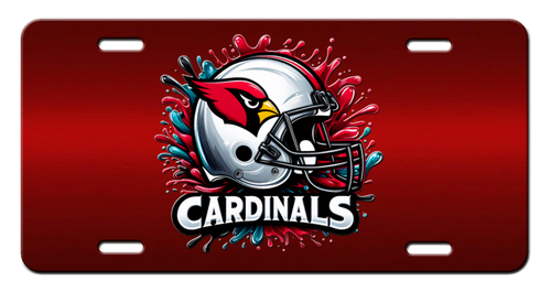Cool Unique Arizona Cardinals Aluminum License Plate Tag New Red | eBay