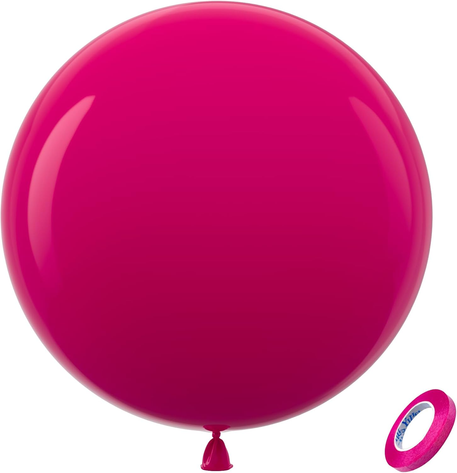 Hot Pink Latex Party Balloons, 100 Pack 12 Inch round Helium Pink ...