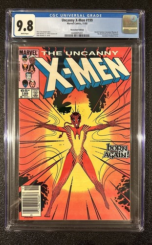 Uncanny X-MEN #199 CGC 9.8 NEWSSTAND! White Pages - 1st Phoenix II ...