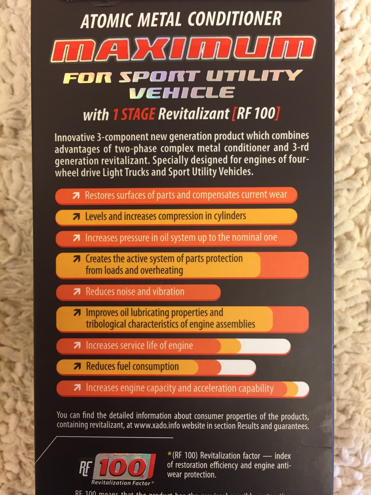 XADO Atomic Metal Conditioner Maximum SUV - CAR with 1 Stage ...