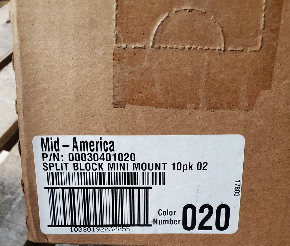 *10PACK* Mid-America White Split Block Mini Mount Color 020 | eBay