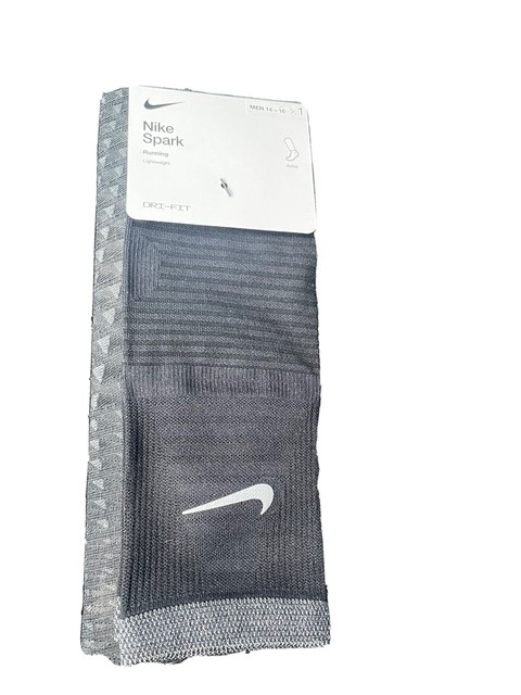 Nike Spark Lightweight Ankle Socks DA3588 010 Black Silver Mens Sz 14 ...