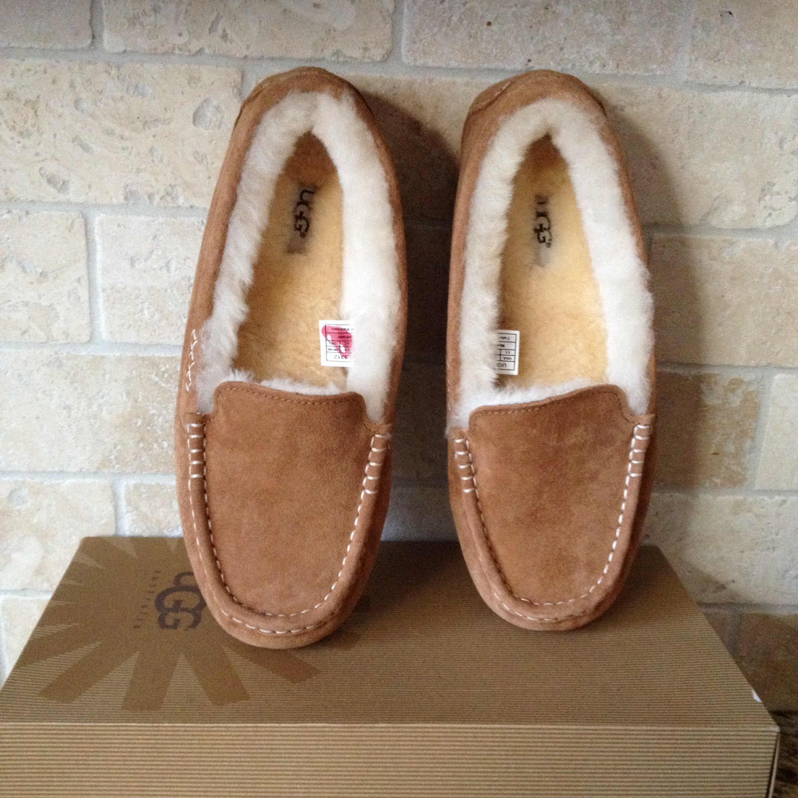 UGG Ansley Chestnut Suede Moccasins Slippers Shoes Size US 6 Women | eBay