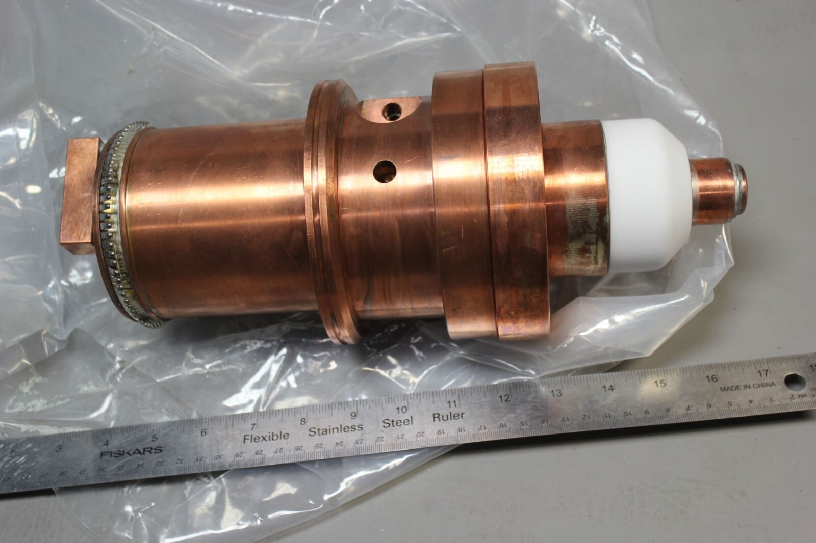 LARGE COPPER RF VACUUM HIGH VOLTAGE FEEDTHROUGH HV FEED THROUGH ...
