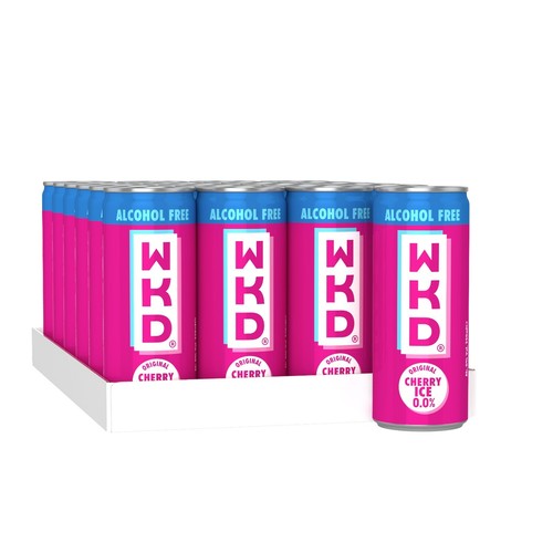 WKD Cherry Ice | 0.0% Alcohol Free Sparkling Fruit Drink - 24 x 250ml ...